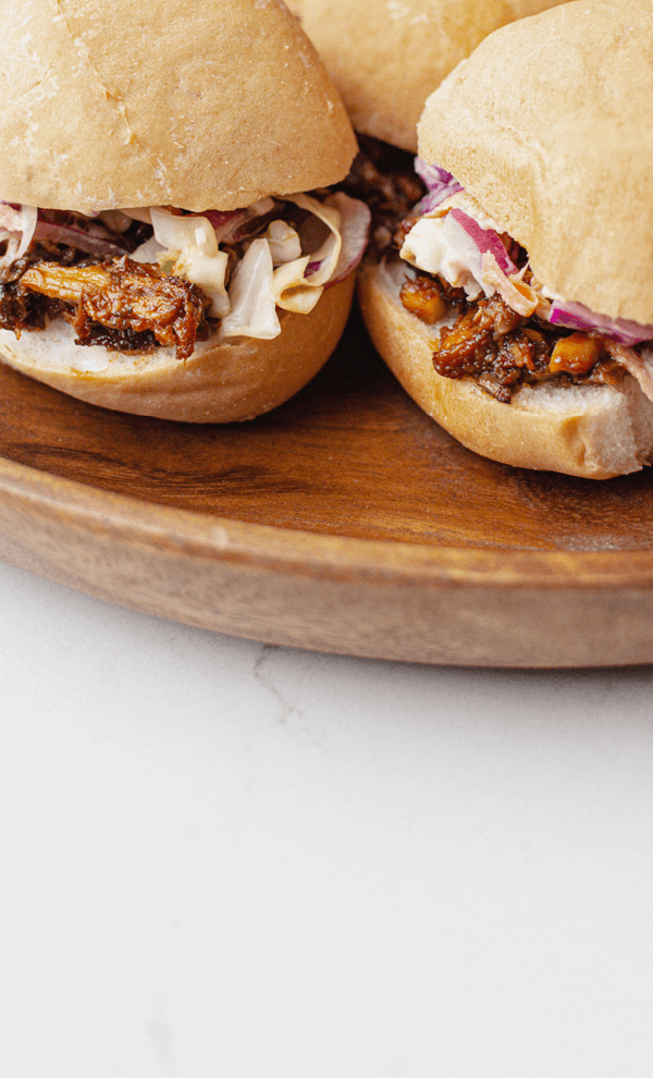 Pulled Mushroom Sliders - Natures Fare